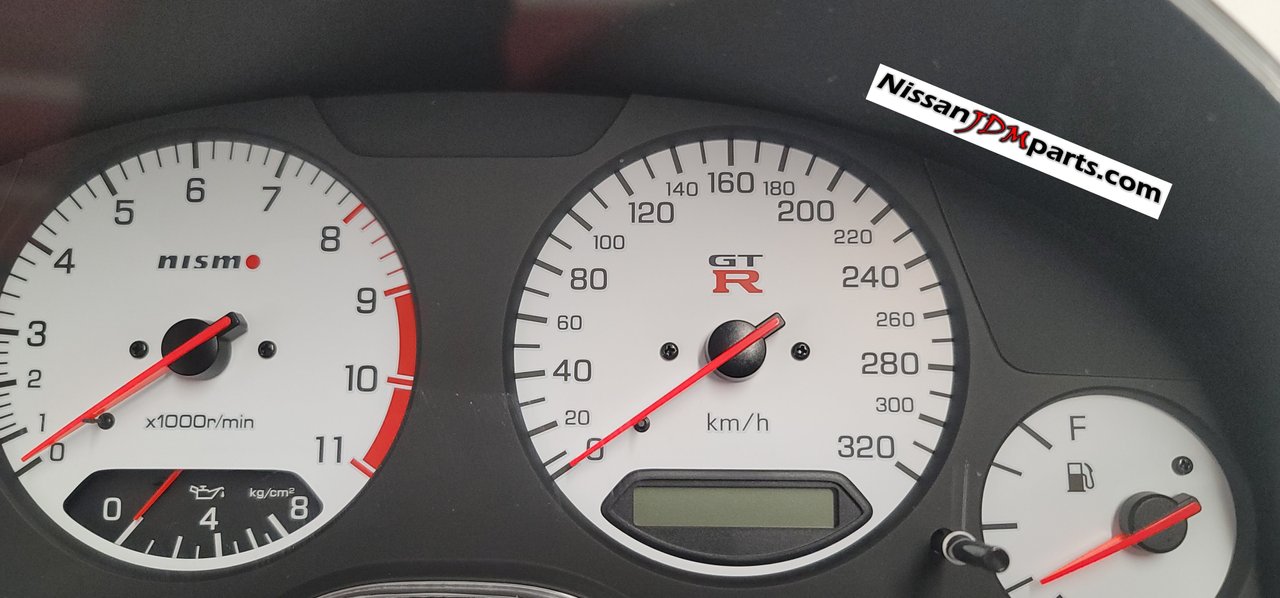 GENUINE NISMO R34 GTR GAUGE CLUSTER WHITE FACE 24810-RSR46WH ...