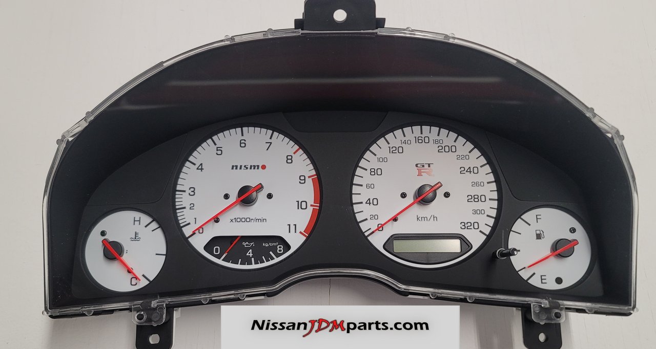 GENUINE NISMO R34 GTR GAUGE CLUSTER WHITE FACE 24810-RSR46WH ...